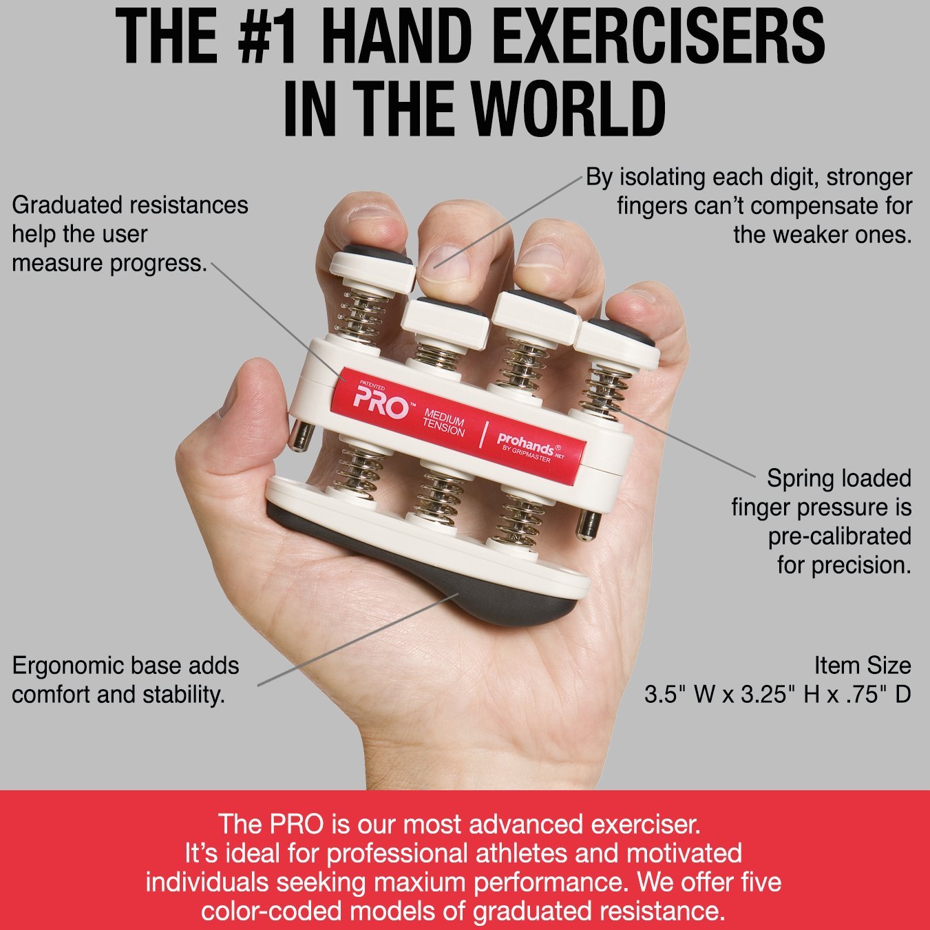 Prohands Gripmaster Pro Extra zwaar (Grijs) | Laagste prijs!