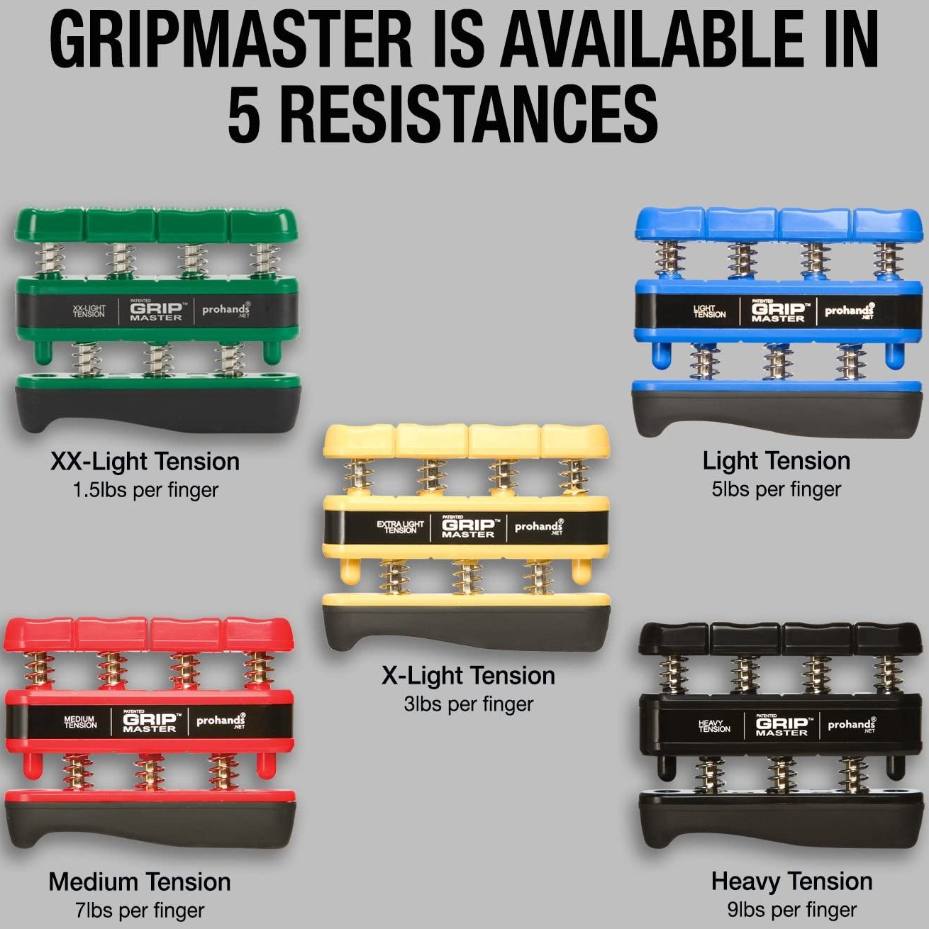 Gripmaster Prohands | Extra licht Grip trainer | Beste prijs