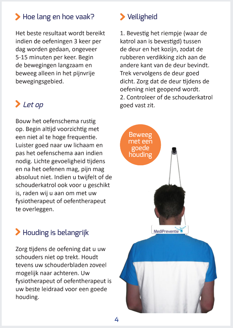 Schouder katrol oefenboekje | Schouder stretcher oefeningen