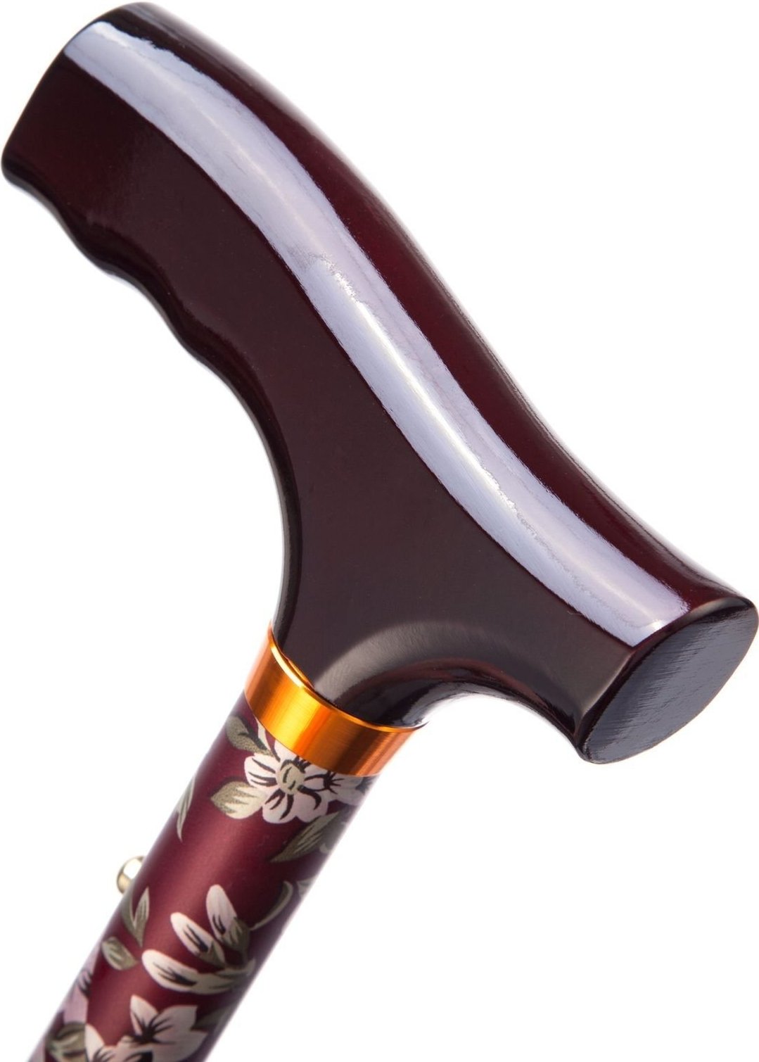 Opvouwbare wandelstok kopen | Wandel stok Lang Burgundy