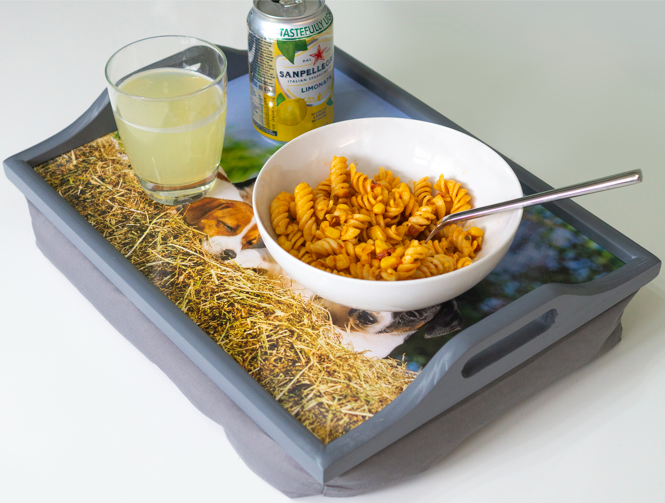 Schootdienblad | Schoot dienblad Puppy's | Schoottafel met kussen