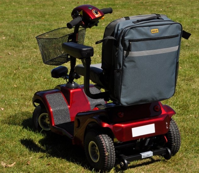 Scootmobiel tas Grijs | Rugzak | Rugleuning scootmobieltas