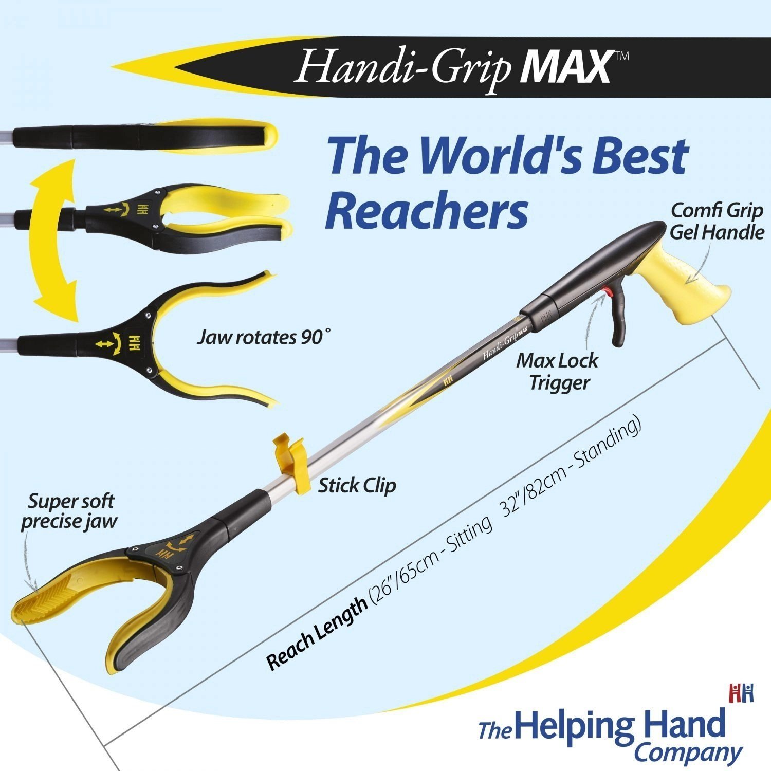 Helping Hand grijper | Handi-Grip Max Lang |Beste handgrijper