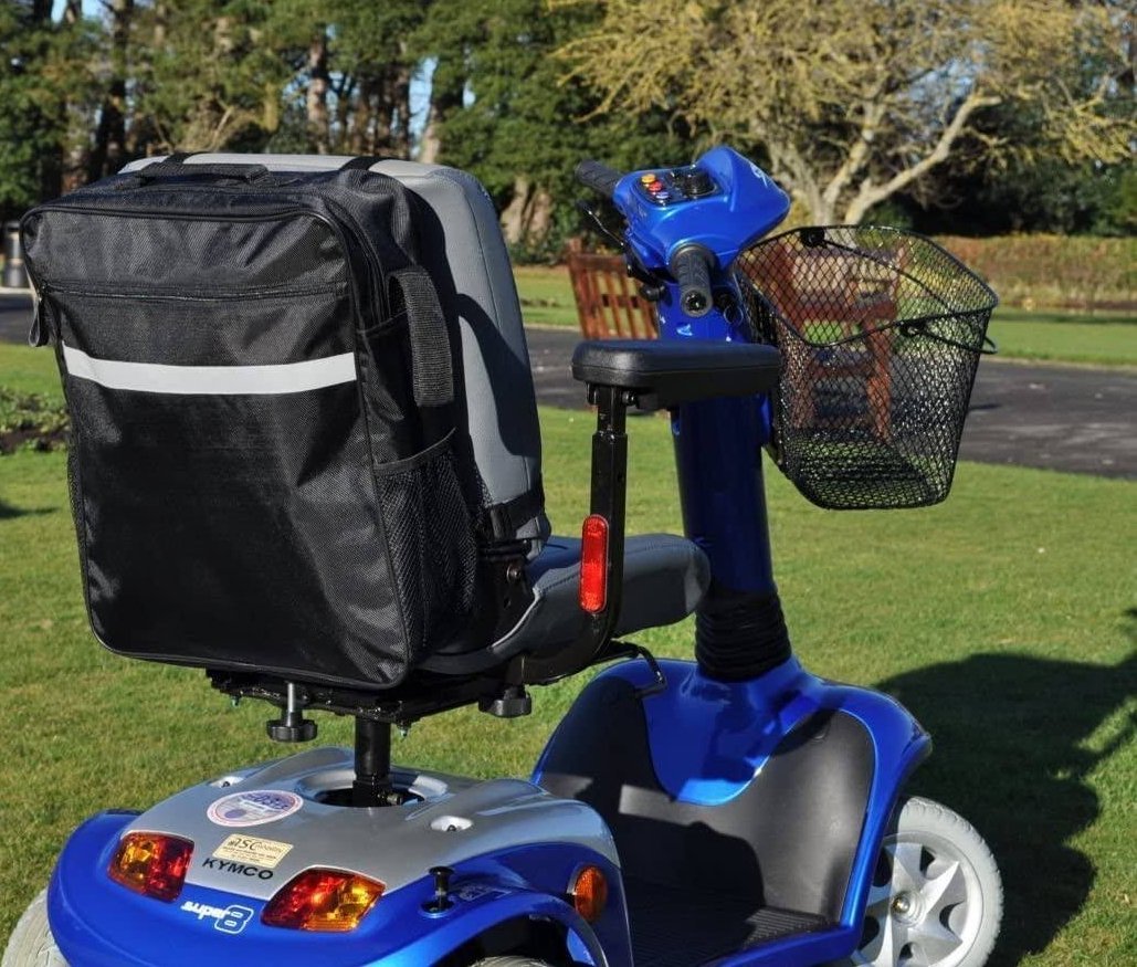 Scootmobiel tas Zwart | Rugzak | Rugleuning scootmobieltas
