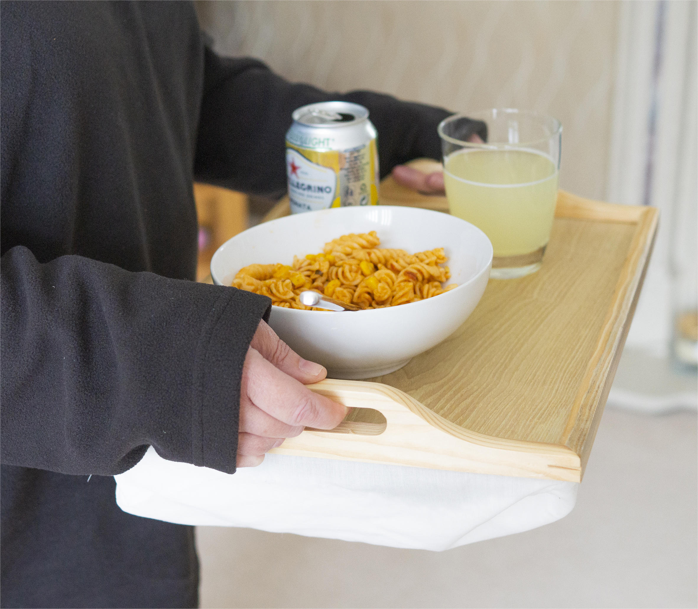 Schootdienblad | Schoot dienblad hout | Schoottafel met kussen