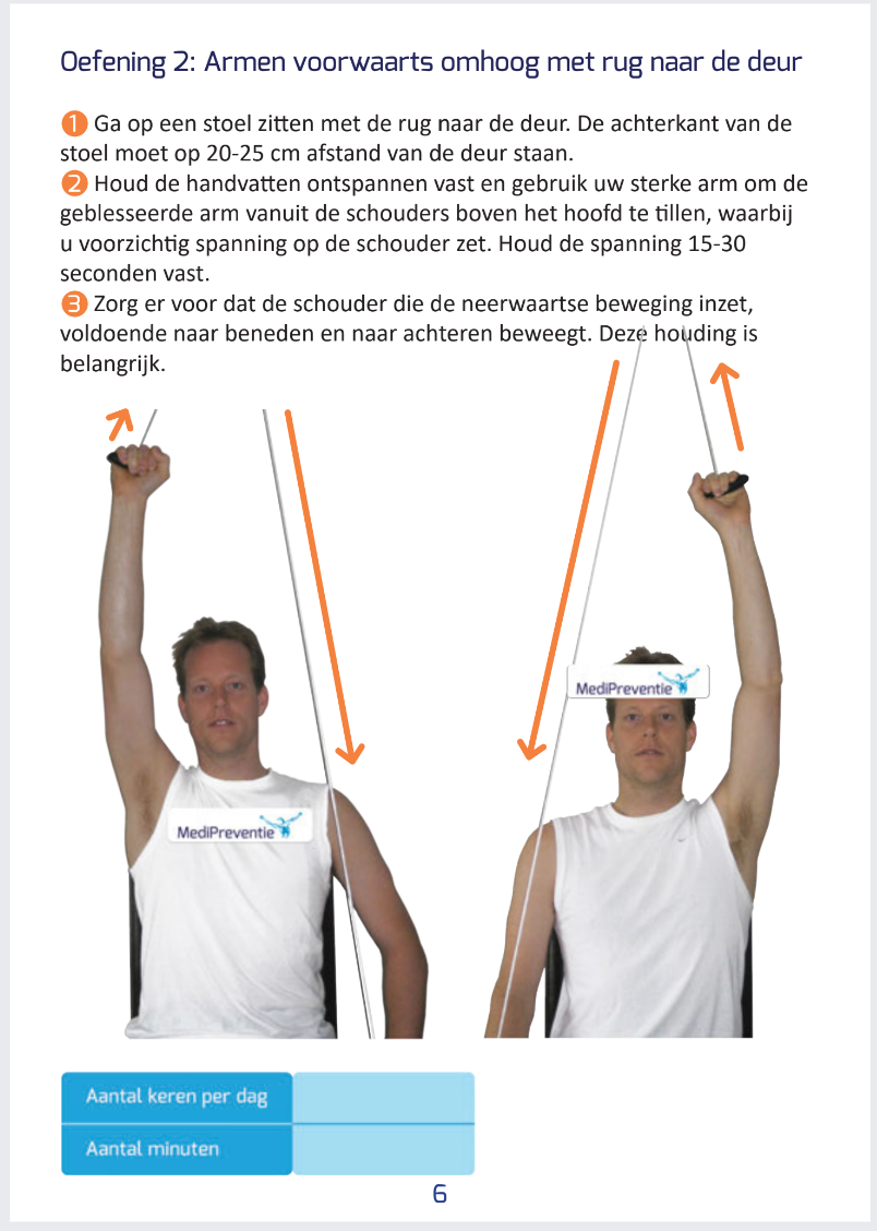 Schouder katrol oefenboekje | Schouder stretcher oefeningen